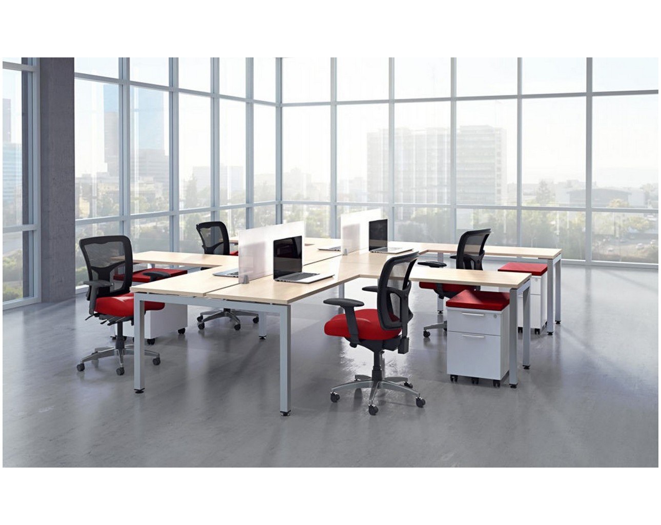 Elements L Shaped Team Workstation - Package 8A-MO - Mi'kmaq Office ...