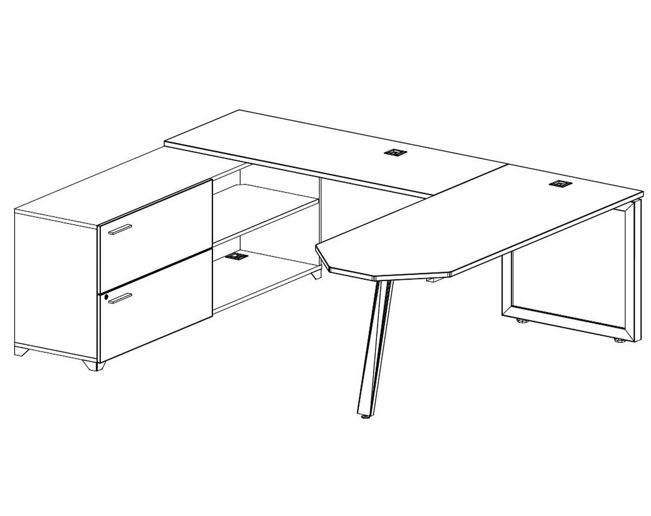 Tayco Scene Workstation Package - TS09 - Mi'kmaq Office Furniture