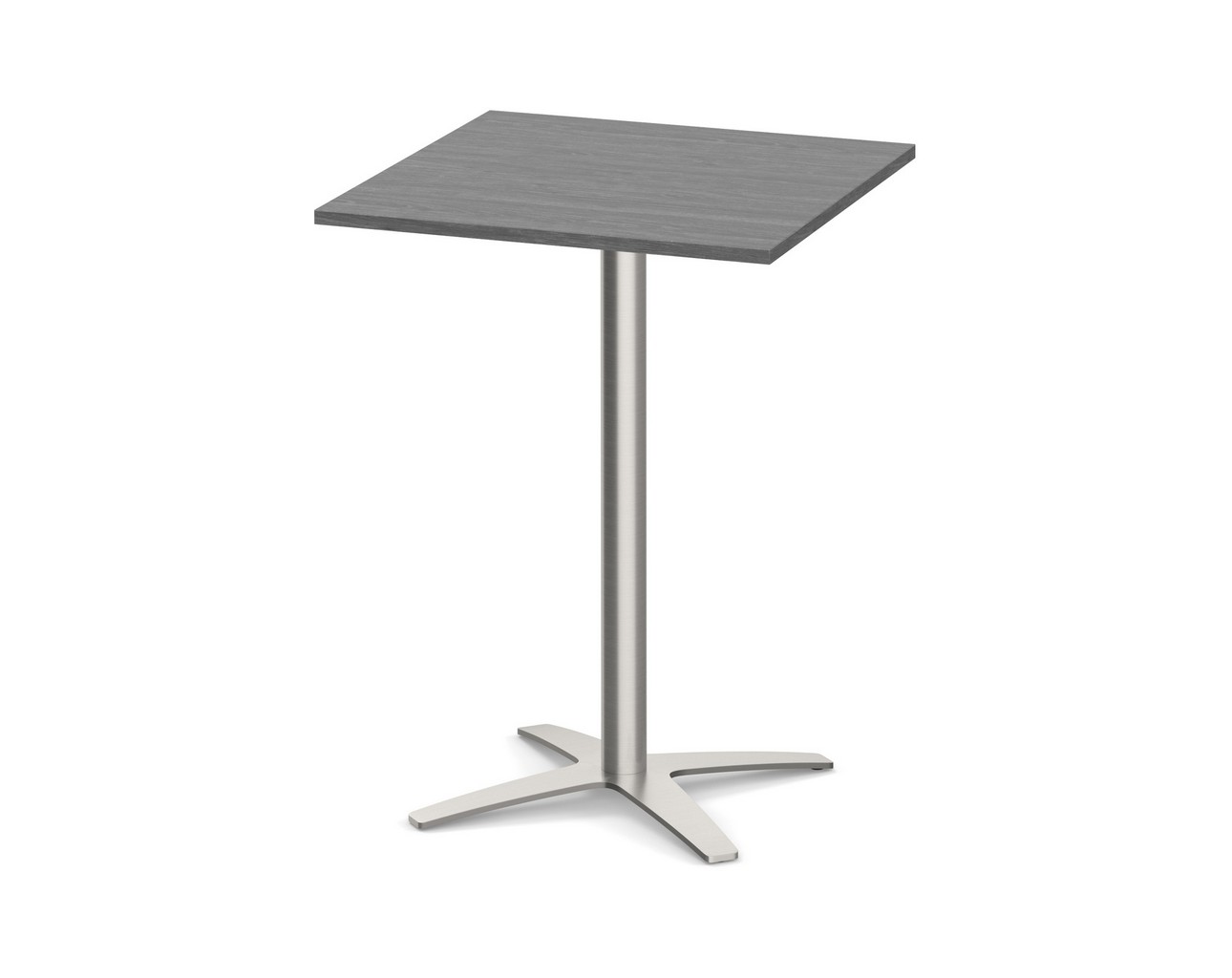 Square Bistro Table with Metal Cross Base - Mi'kmaq Office Furniture