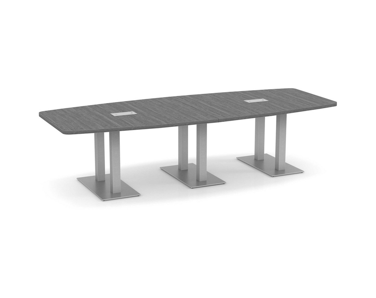 Palmer Brushed Double Base Boardroom Table - Mi'kmaq Office Furniture